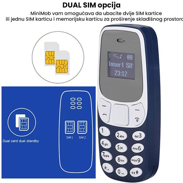 Premium mini pametni mobilni telefon MiniMob